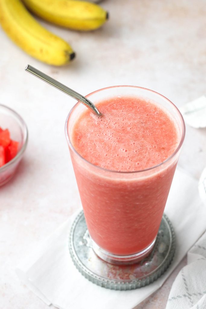 Healthy Watermelon Banana Smoothie | Savor The Spoonful