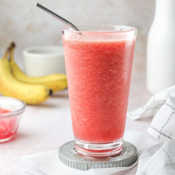 Healthy Watermelon Banana Smoothie | Savor The Spoonful
