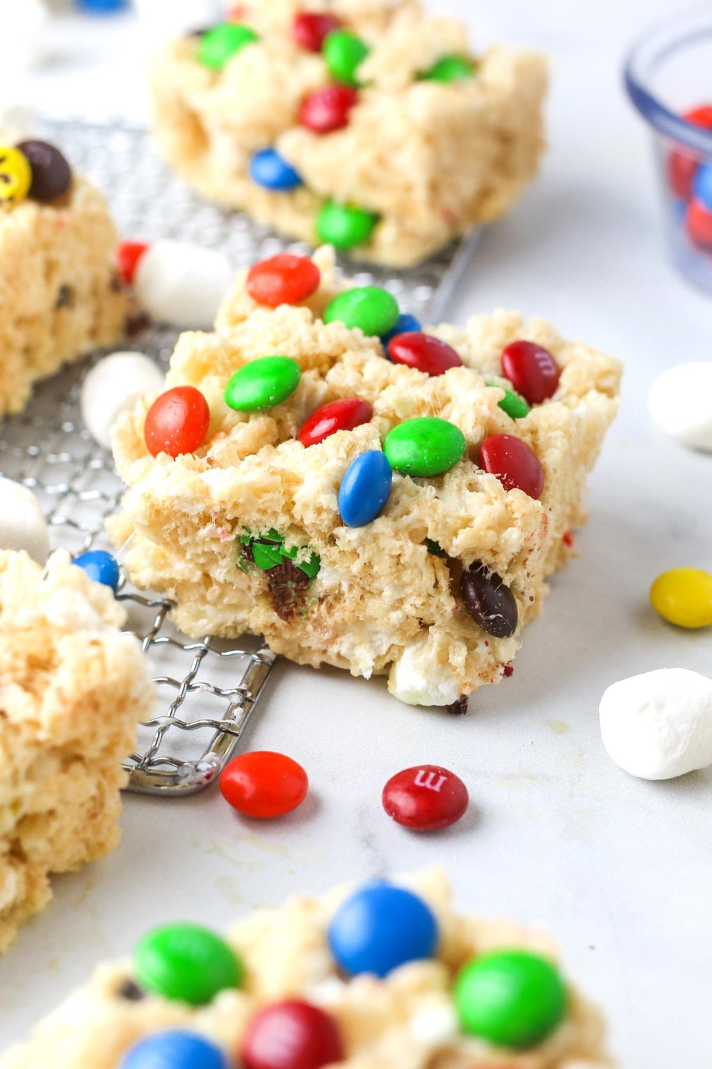 M&M Rice Krispie Treats | Savor The Spoonful