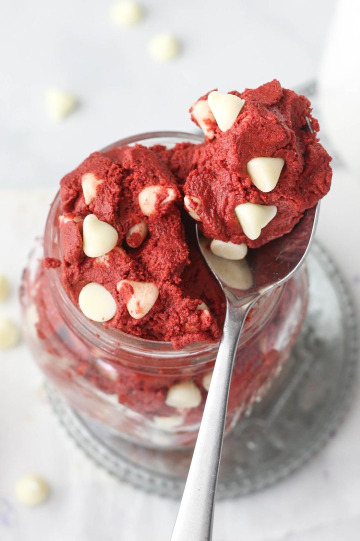 Red Velvet Cookie Dough | Savor The Spoonful