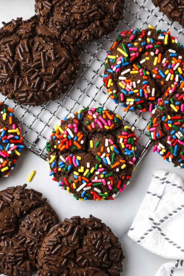 Easy Chocolate Sprinkle Cookies | Savor The Spoonful